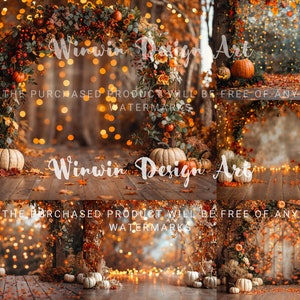 Autumn Falls Digital Photography Backdrops Pumpkins Cake Smash Digital ...