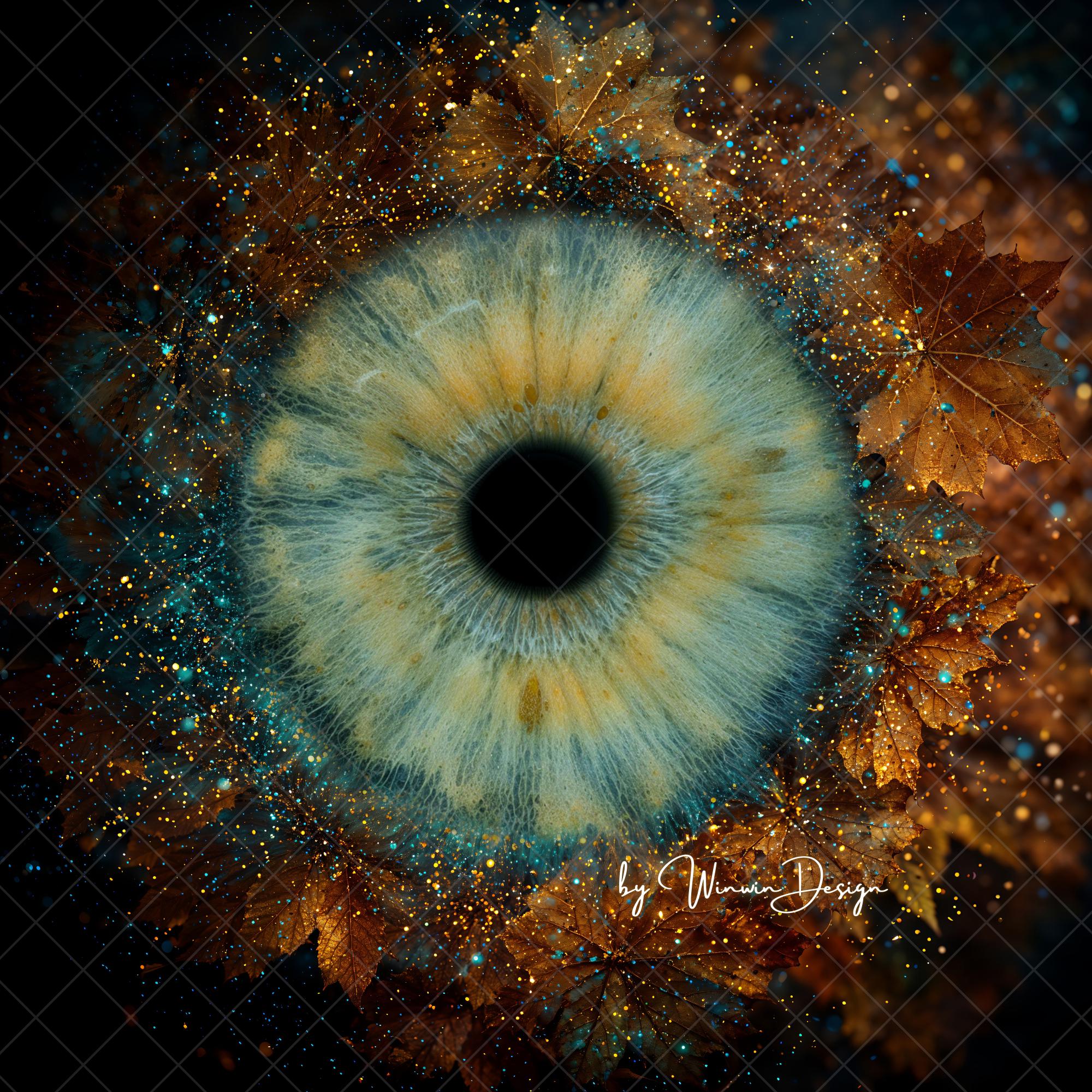 Macro Eye Iris Overlay Backdrop – Autumn Theme Human Eye Photography ...