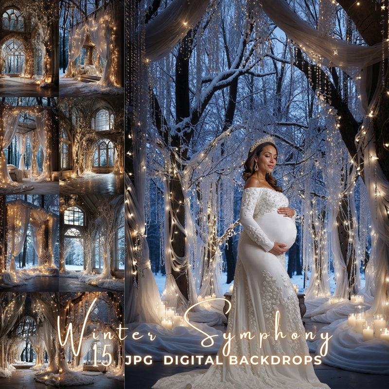 Winter Digital Backdrop - Etsy