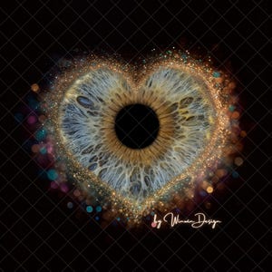 Macro Eye Iris Frame Background – Valentine’s Heart Iris Photography ...