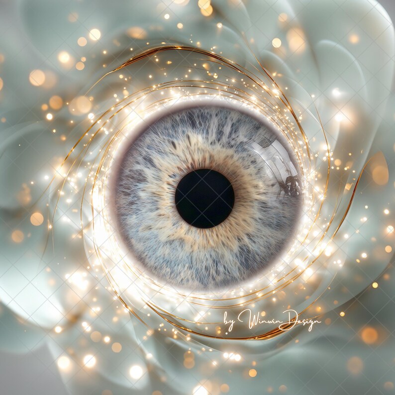 Iris Overlay Background – Easy Eye Insert Photoshop Background, Green ...