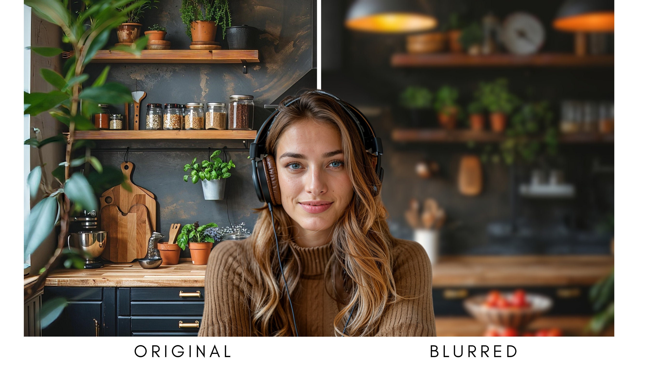 Home Kitchen Zoom Background for Virtual Meetings, Pantry Zoom Backdrop ...