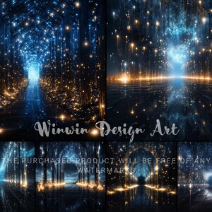 Falling Stars Photography Backdrop Glittering Stars Digital Background ...