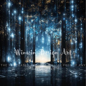 Falling Stars Photography Backdrop Glittering Stars Digital Background ...