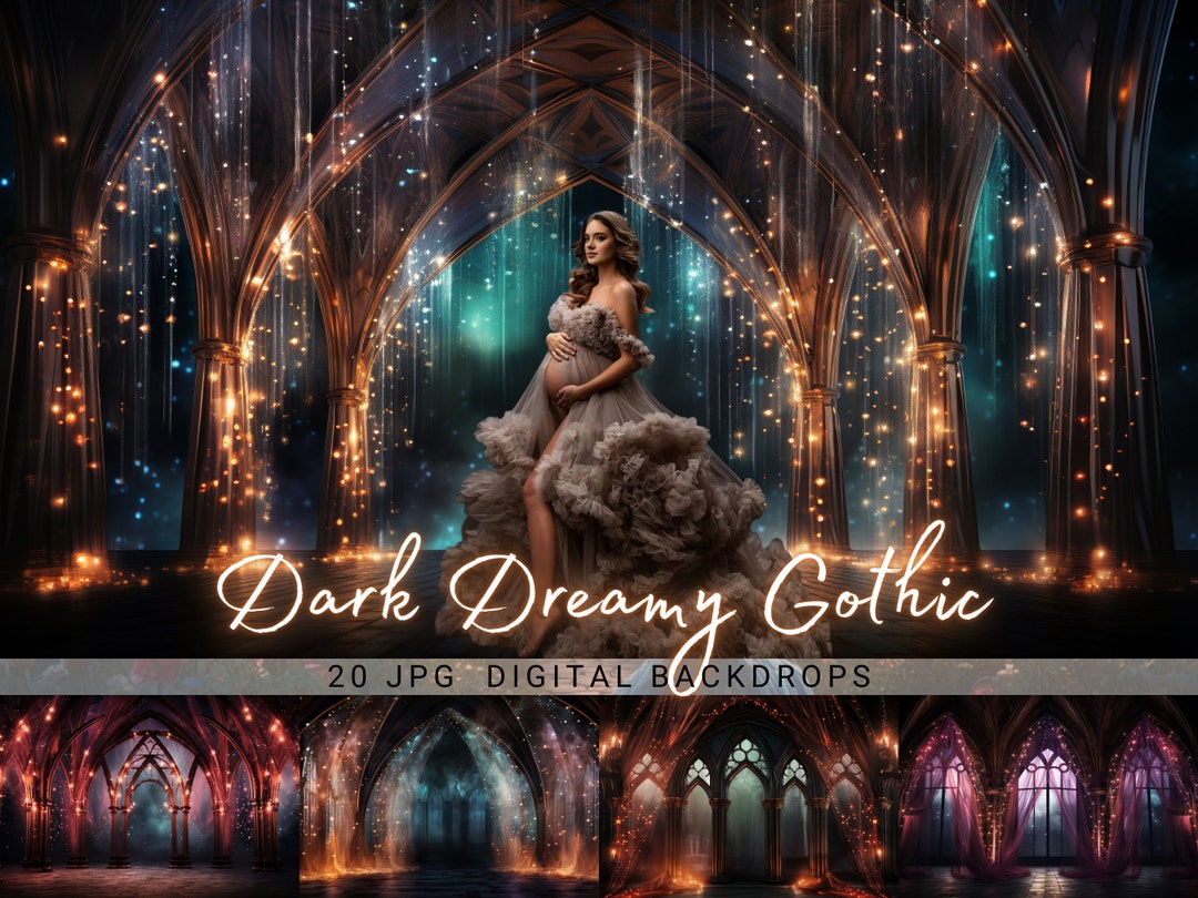 Maternity Digital Backdrop Dreamy Gothic Photography Backdrop, Digital ...