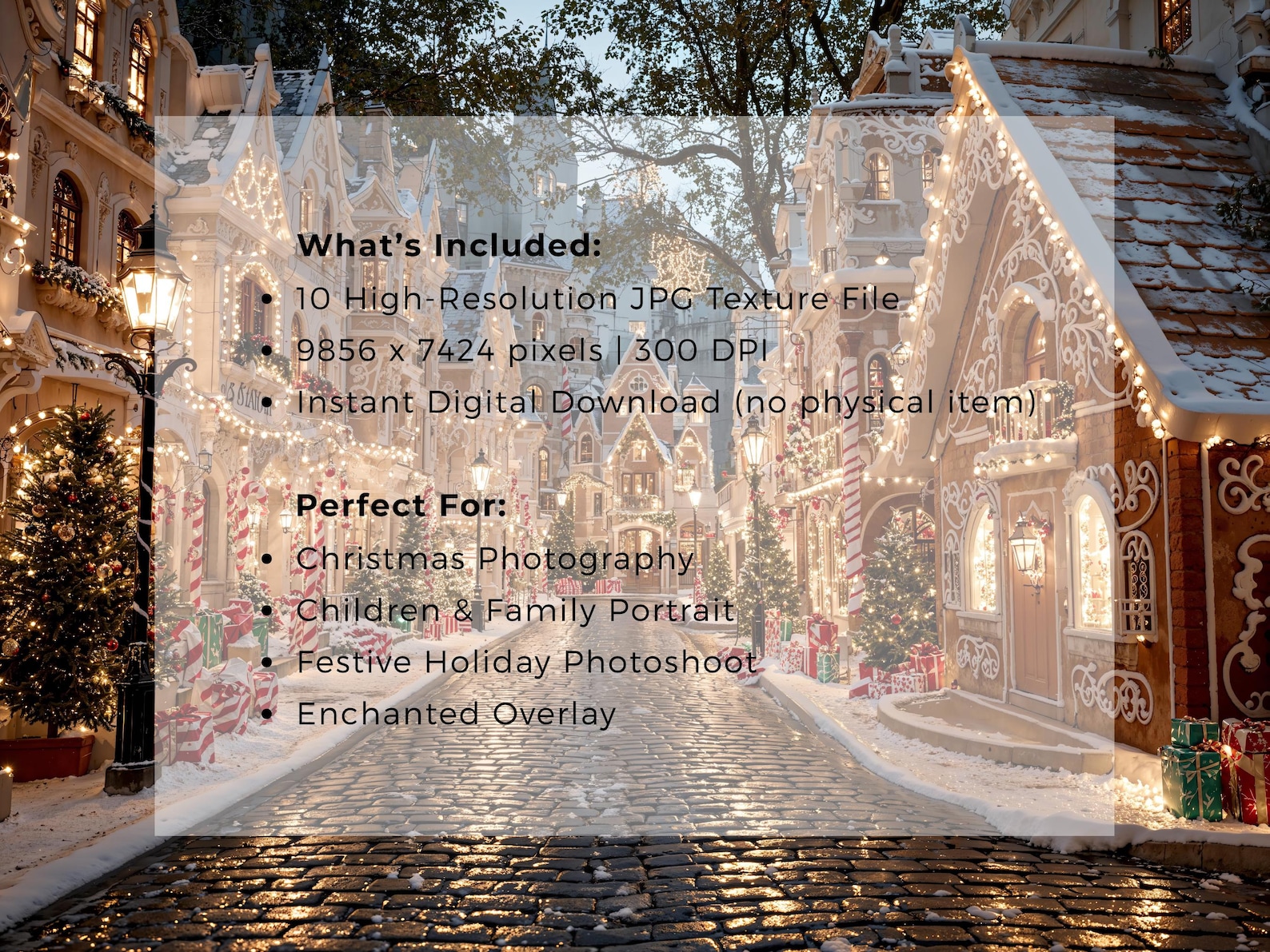 Christmas Digital Backdrop – Gingerbread and Candy Cane World ...