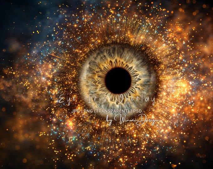 Eye Iris Overlay Frame – Glittering Photoshop Background, Macro Eye ...