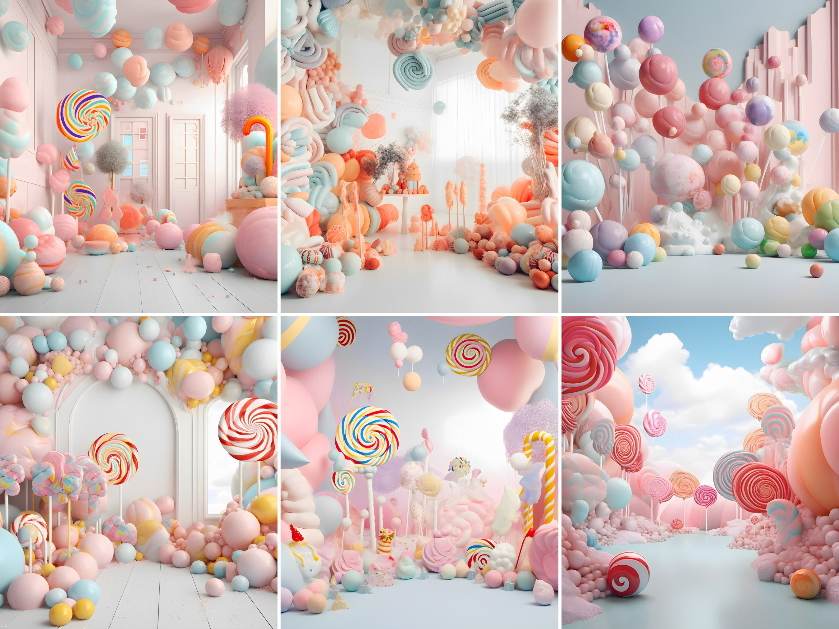 Sweet Candy Land Digital Photography Background Candy Backdrop for Baby ...