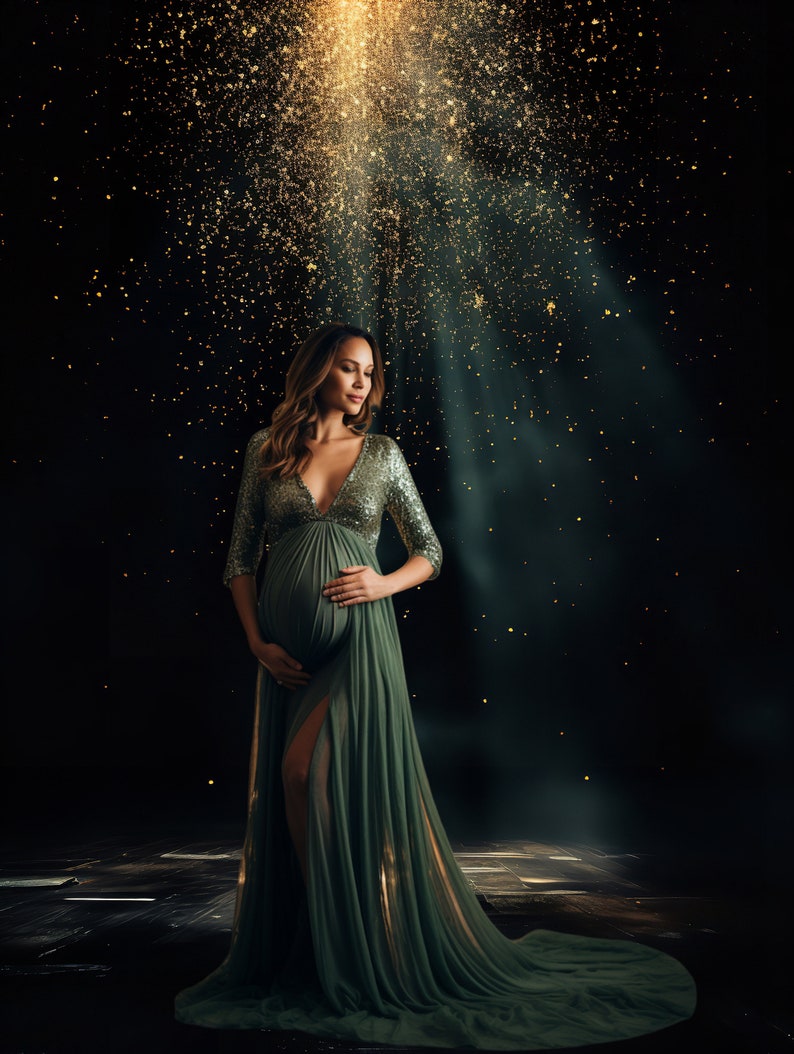 Midnight Stardust Fotografie Hintergrund Glitzernder Digitaler ...