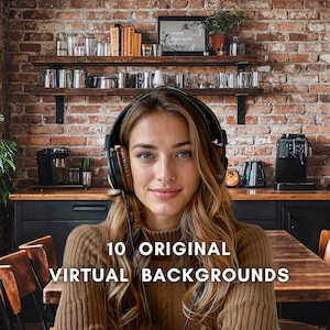 Brick Wall Zoom Background for Virtual Meetings, Industrial Style Home ...