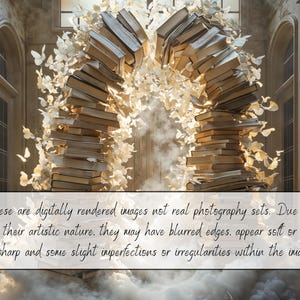 Dreamy Book Arch Digital Backdrop – Graduation Portrait Background ...