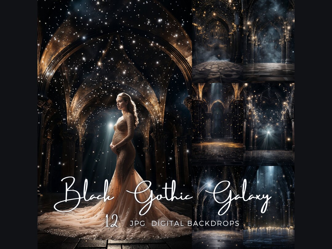 Gothic Stardust Photography Backdrop Glittering Hall Digital Background ...
