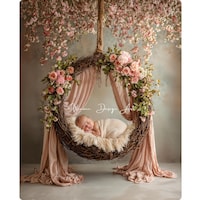 Pastel Rainbow Glitter Digital Backdrop: Newborn Photography (digital ...