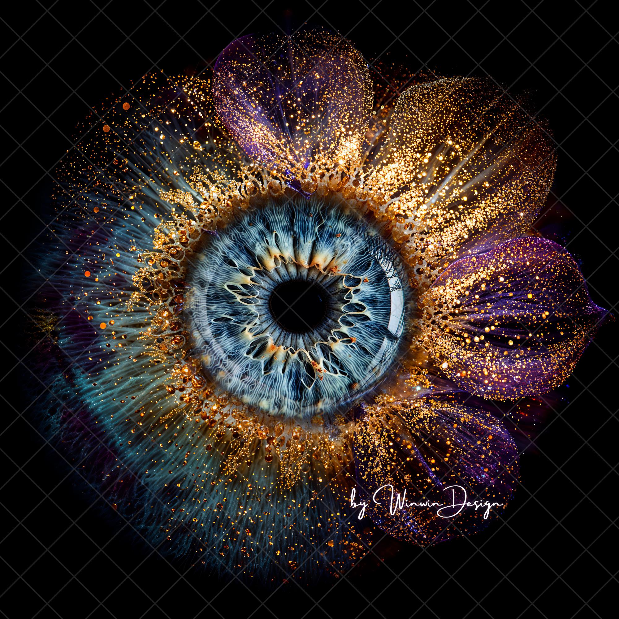 Macro Eye Iris Insert Frame Background – Iris Photography Floral Case ...