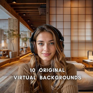 Japanese Shoji Panel Zoom Background for Virtual Meetings, Japan Style ...