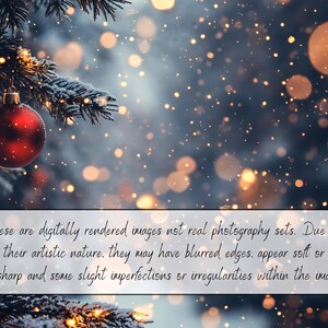 Bokeh Winter Scene Digital Backdrop Christmas Photography Background ...