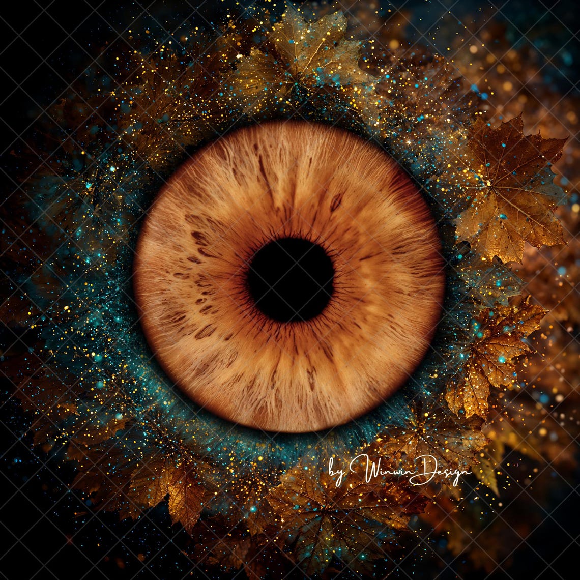 Macro Eye Iris Overlay Backdrop – Autumn Theme Human Eye Photography ...