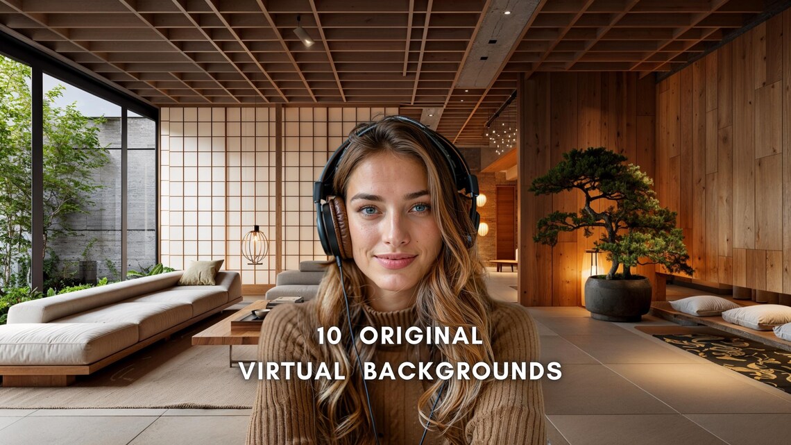 Japanese Shoji Panel Zoom Background for Virtual Meetings, Japan Style ...