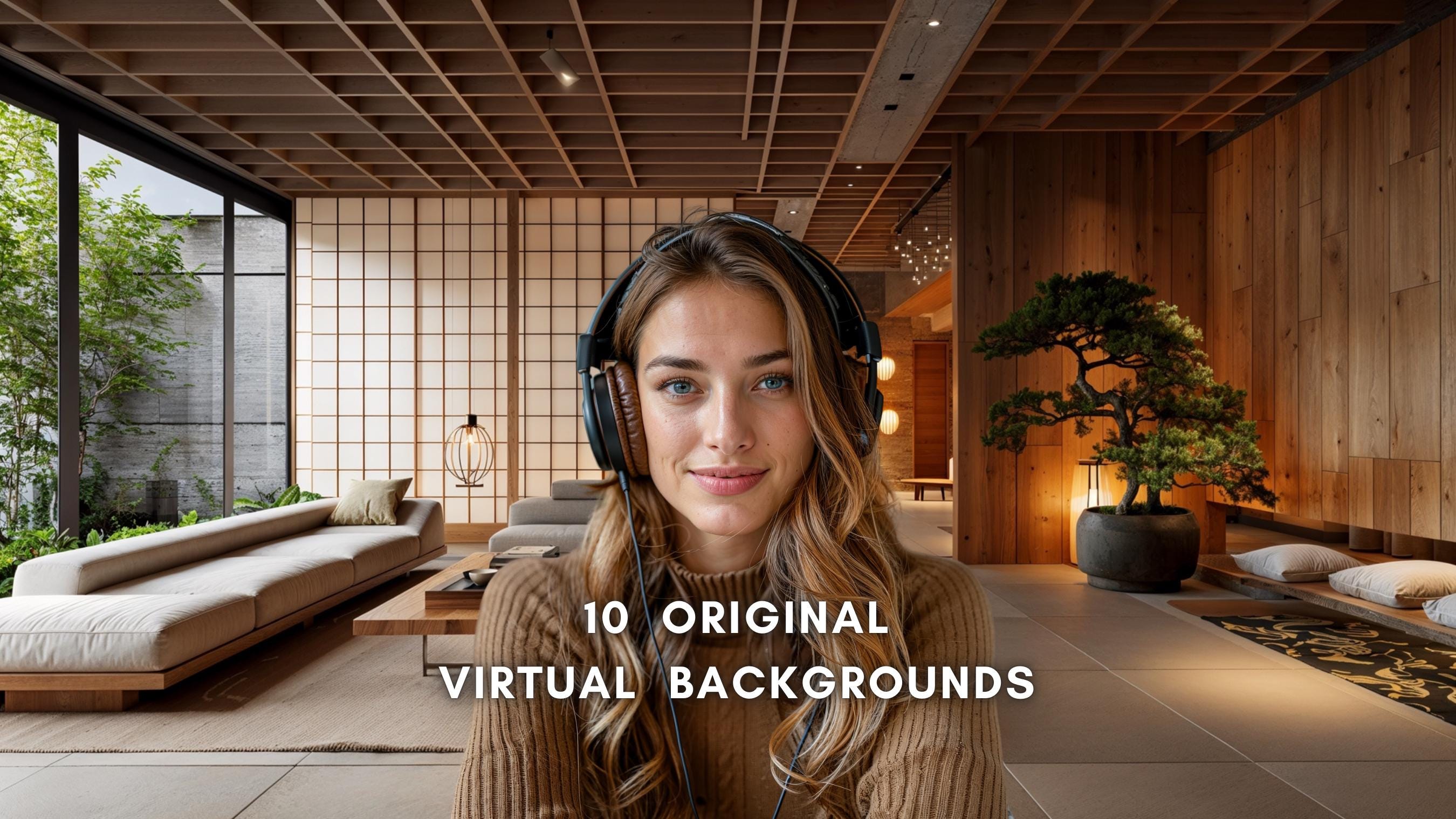 Japanese Shoji Panel Zoom Background for Virtual Meetings, Japan Style ...