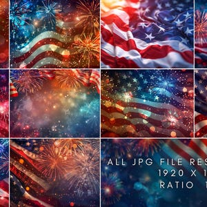 USA Flag and Fireworks Virtual Background (JPG Digital Download) - Etsy