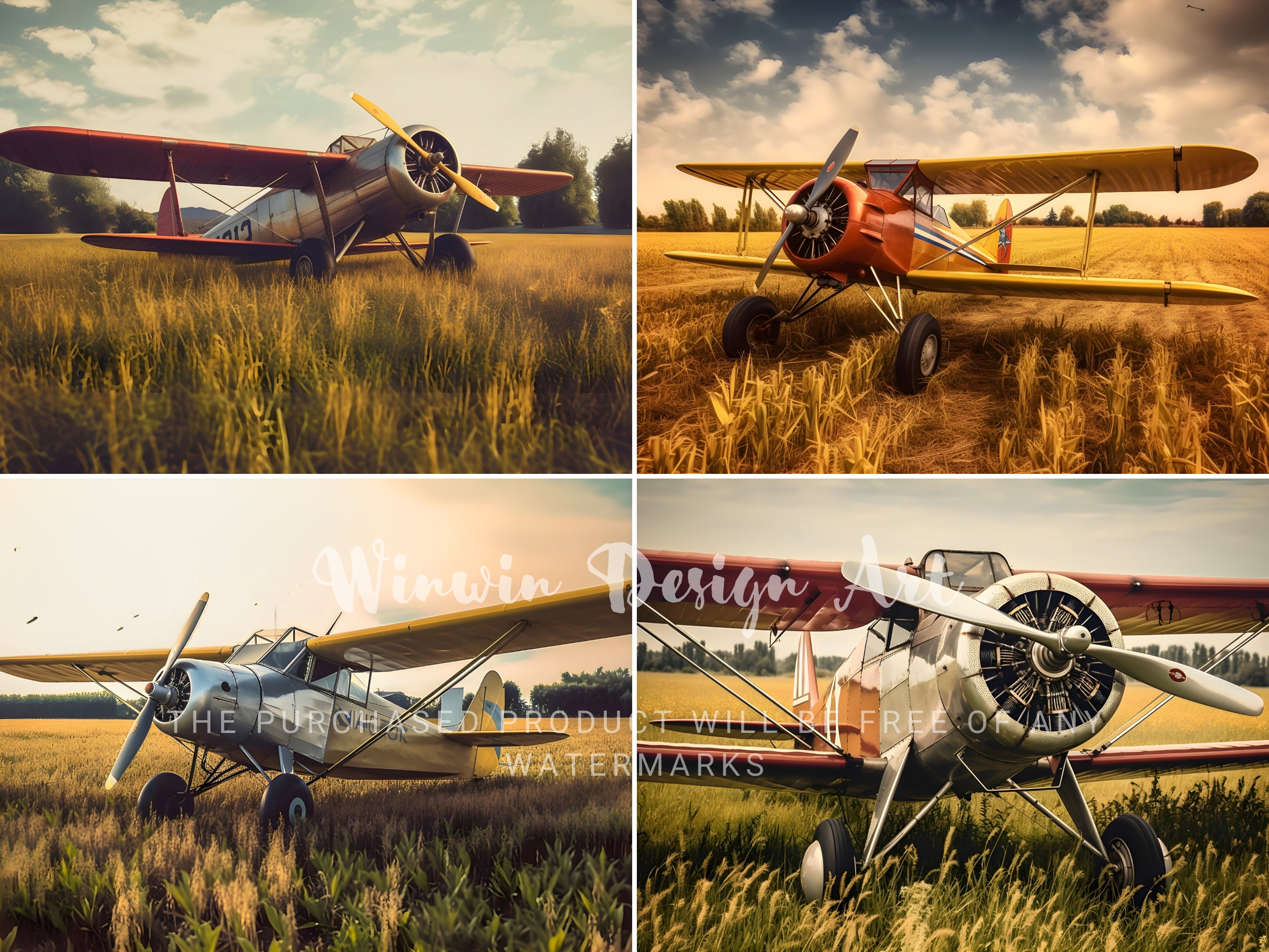 Airplane Digital Backdrop Aeroplane Digital Background Aviation Jet ...