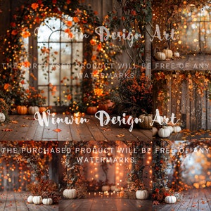 Autumn Falls Digital Photography Backdrops Pumpkins Cake Smash Digital ...
