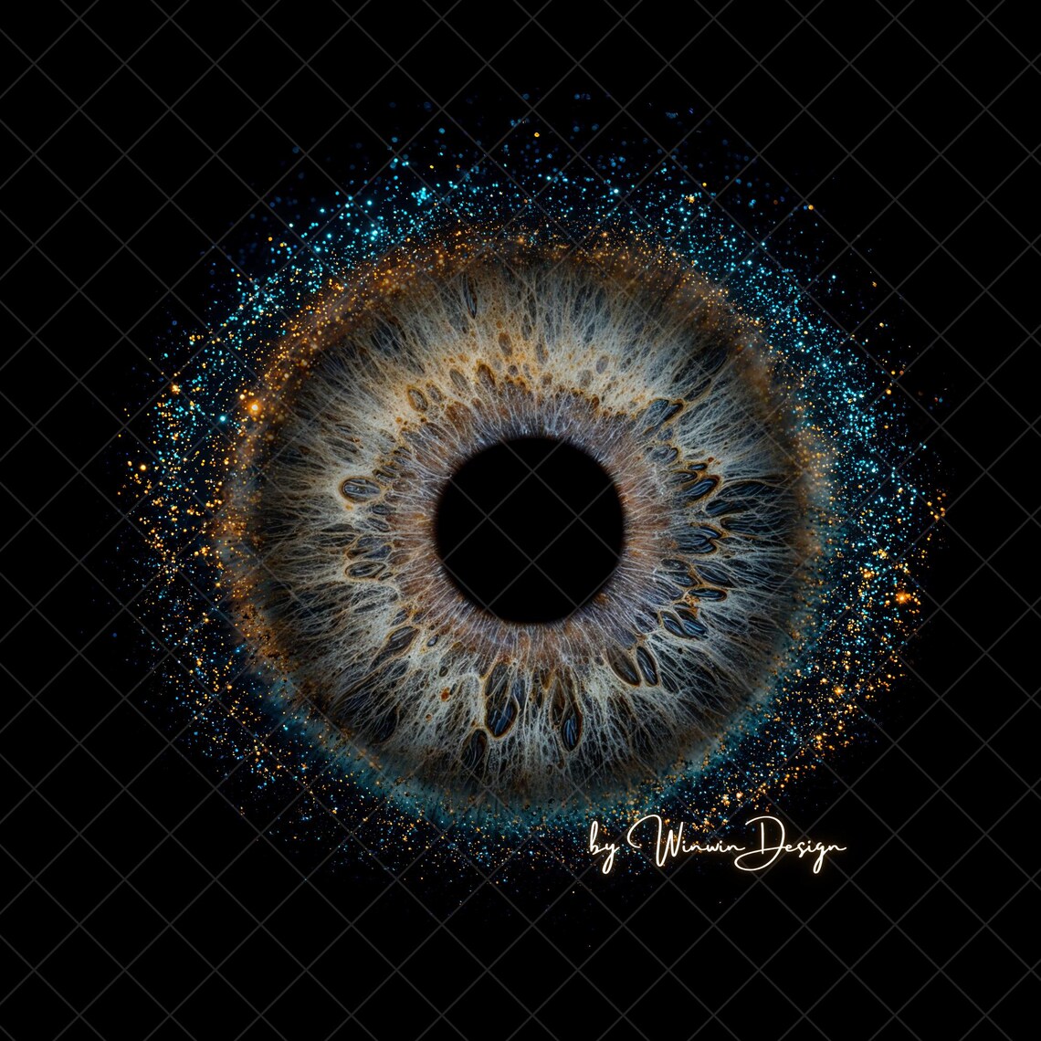Macro Eye Overlay Frame Iris Photography Backdrop – Easy Eye Insert ...