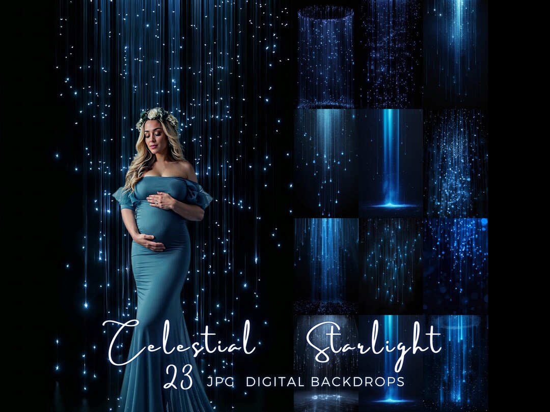 Celestial Starlight Photography Backdrop Glittering Digital Background ...