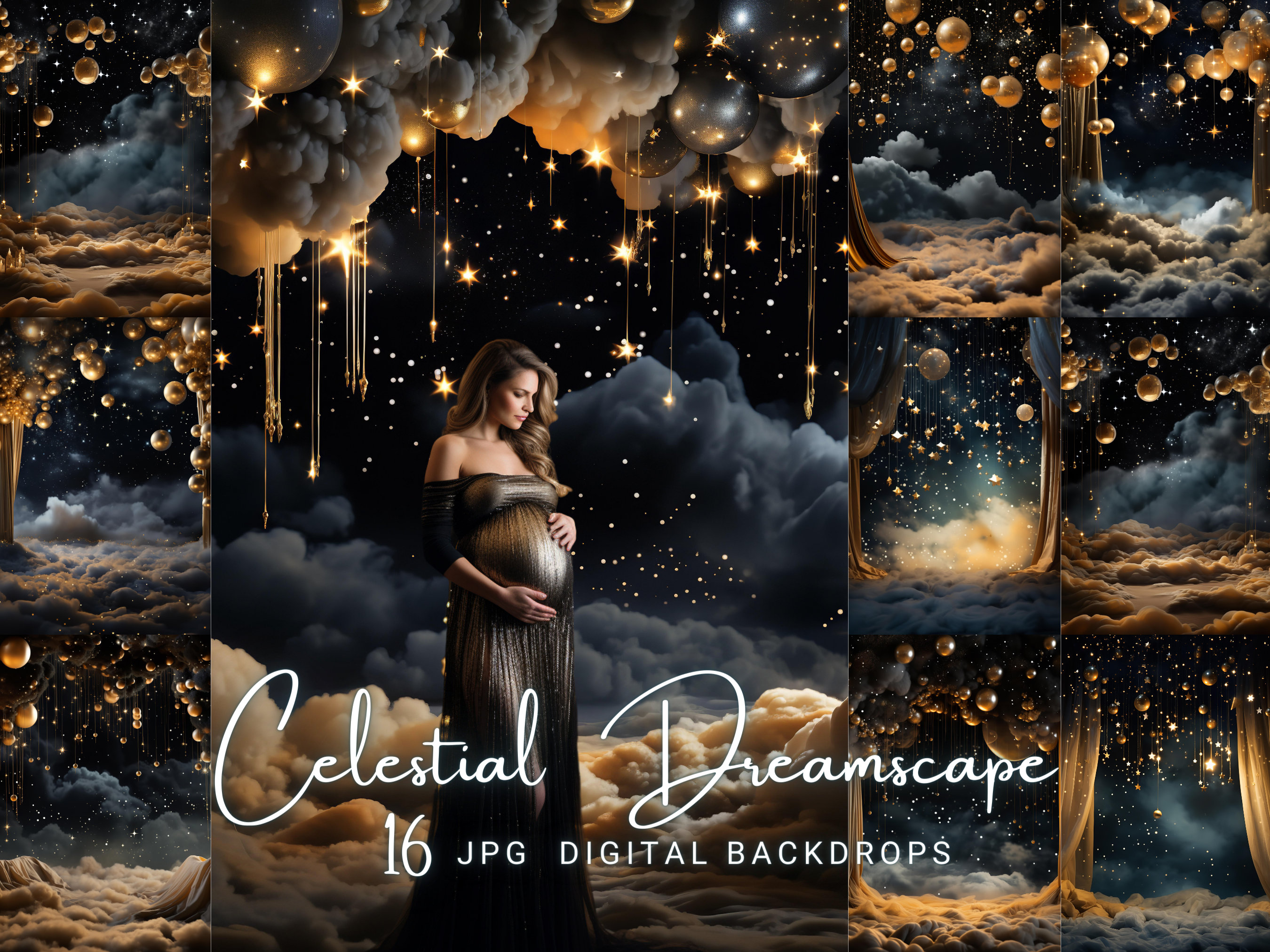 Celestial Dreamscape Digital Backdrop Maternity Digital Background ...