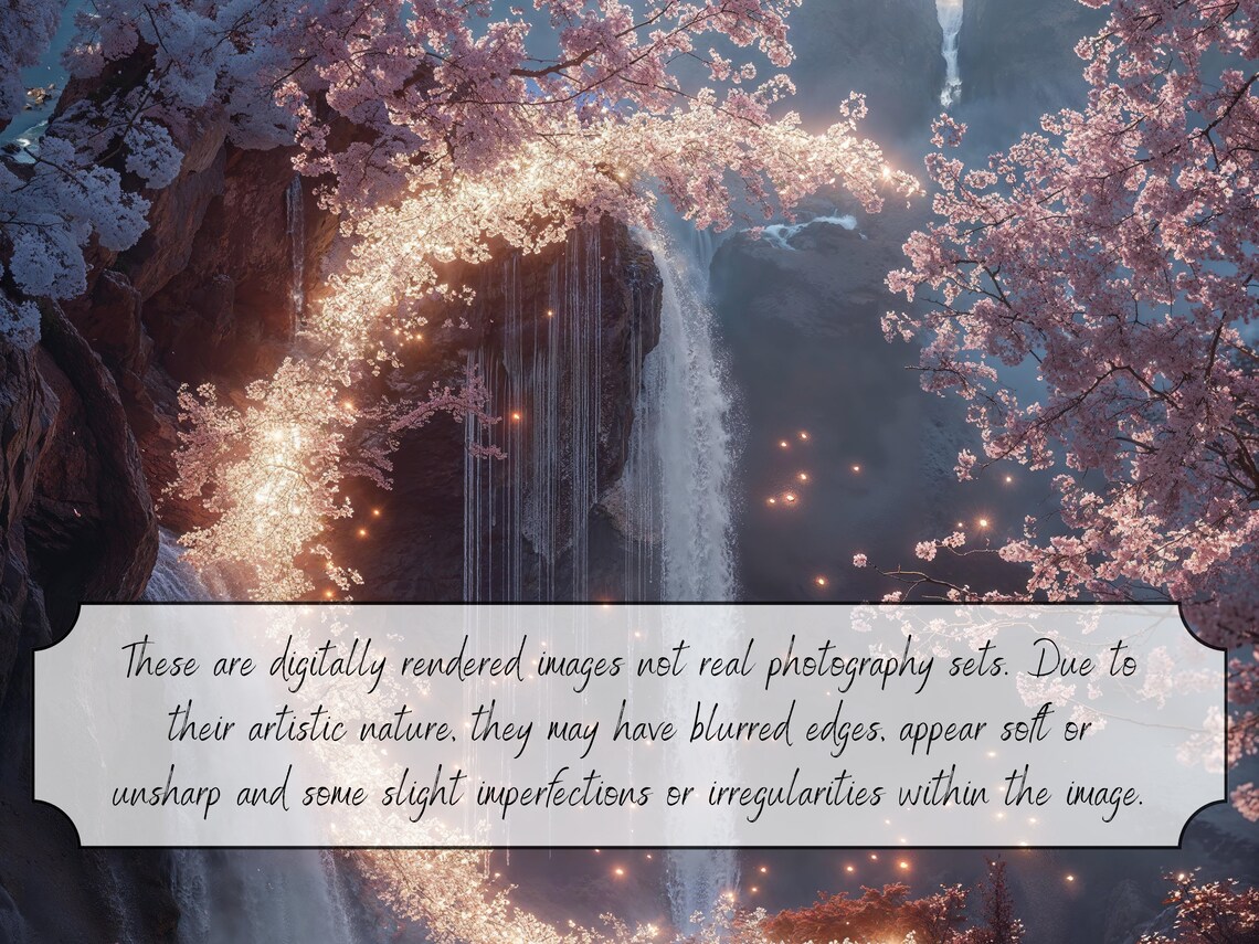 Sakura Moon Digital Backdrop Crescent Moon Overlay Floral Background ...