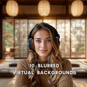 Japanese Shoji Panel Zoom Background for Virtual Meetings, Japan Style ...