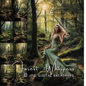 Forest Scenery Portrait Overlay Photoshop Backdrops, Digital ...