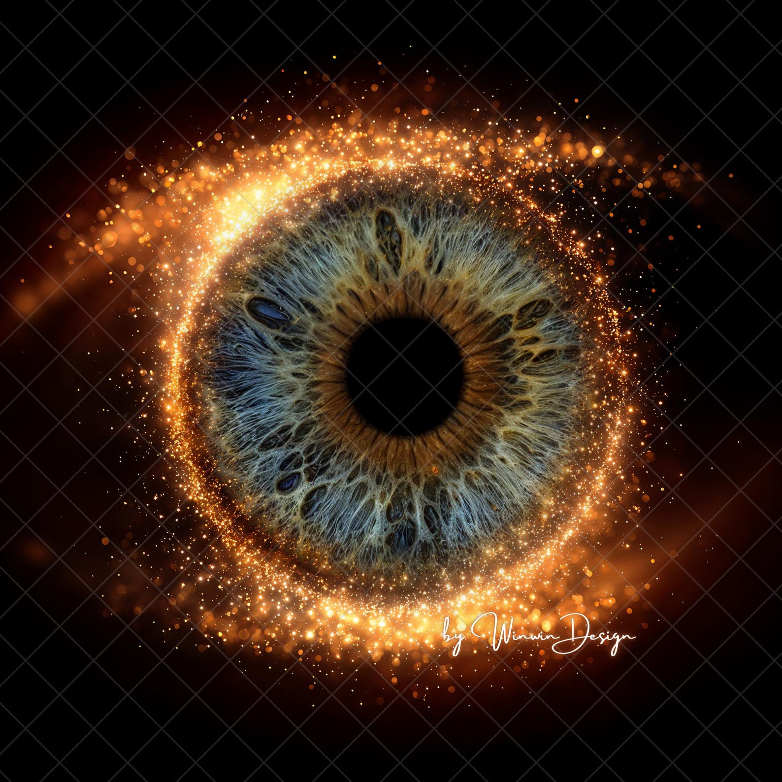 Iris Overlay Digital Backdrop – Transparent Center Frame for Easy Eye ...