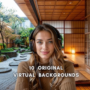 Japanese Shoji Panel Zoom Background for Virtual Meetings, Japan Style ...