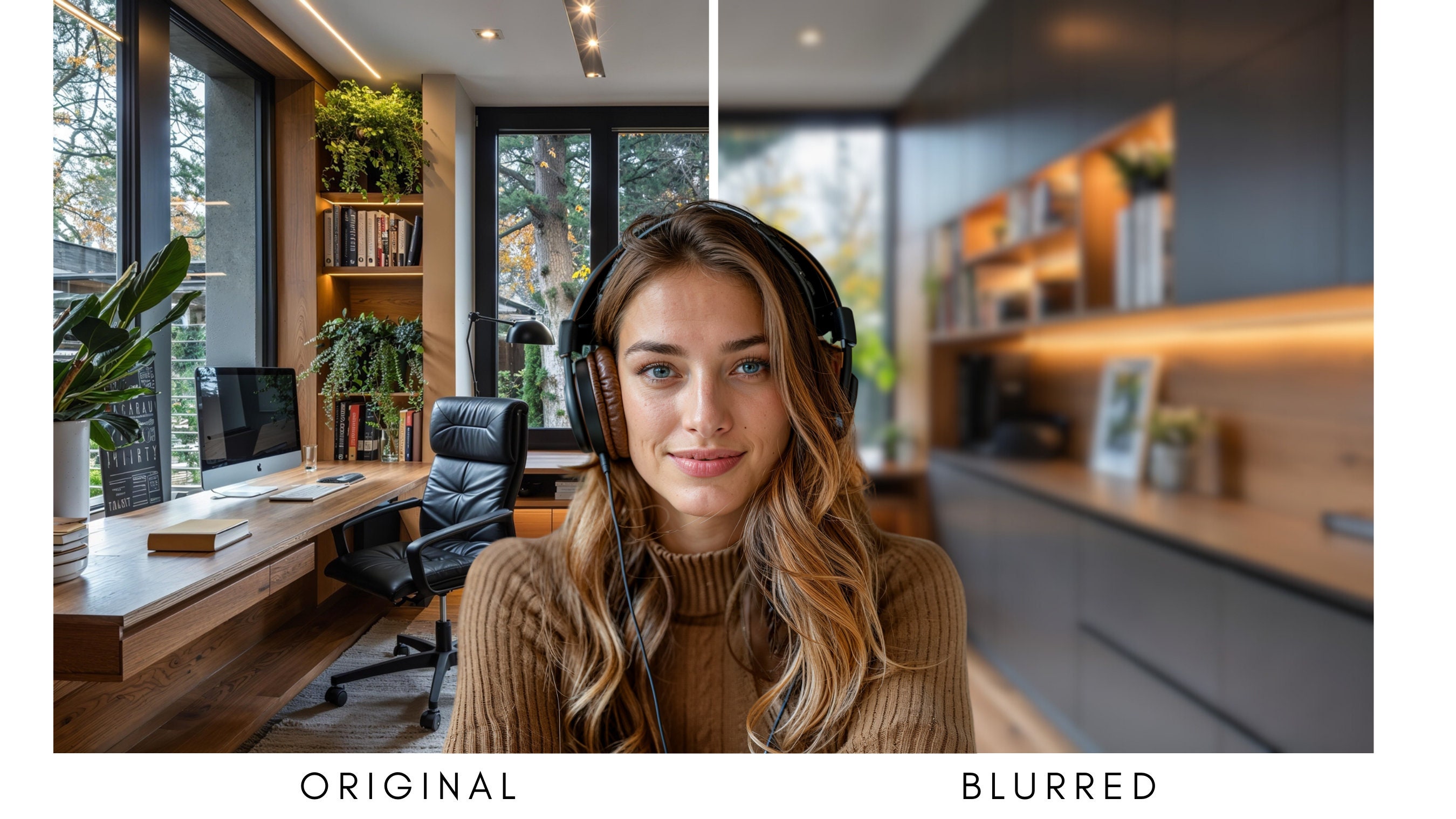 Home Office Zoom Background for Virtual Meetings, Cozy Home Zoom ...