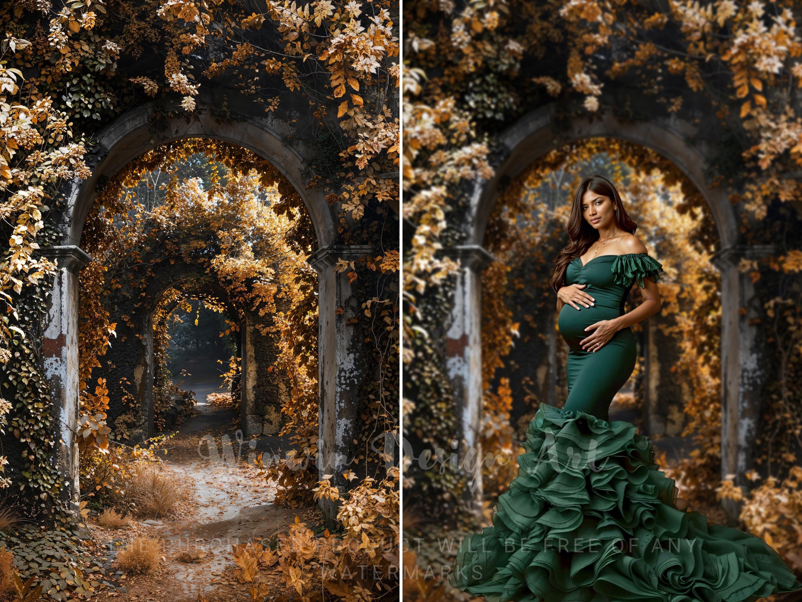 Ancient Archway Digital Backdrop Portrait Photoshop Overlay Nature ...