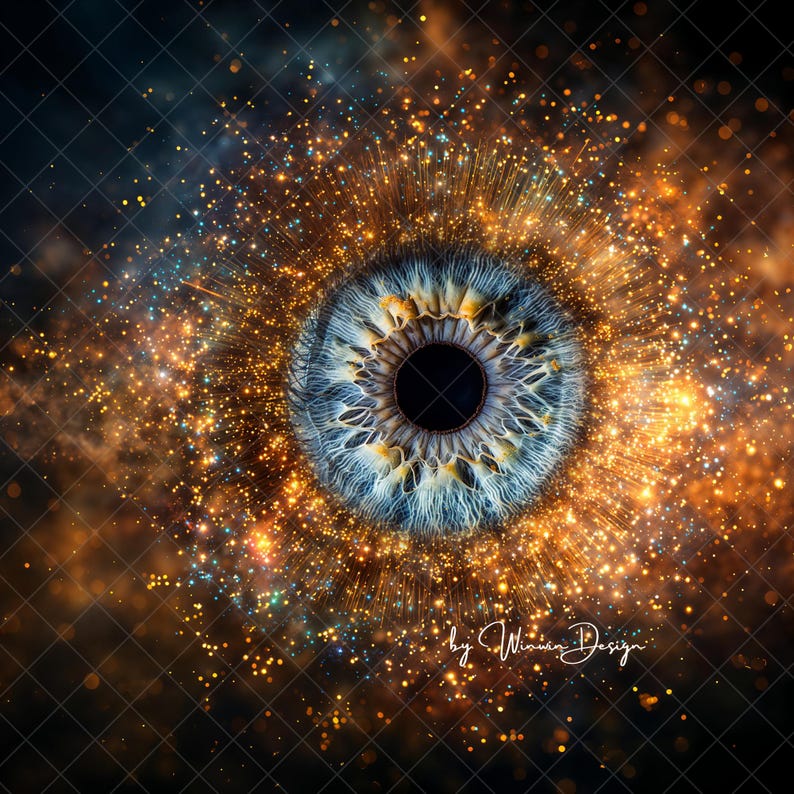 Eye Iris Overlay Frame – Glittering Photoshop Background, Macro Eye ...