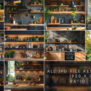 Home Kitchen Zoom Background for Virtual Meetings, Pantry Zoom Backdrop ...