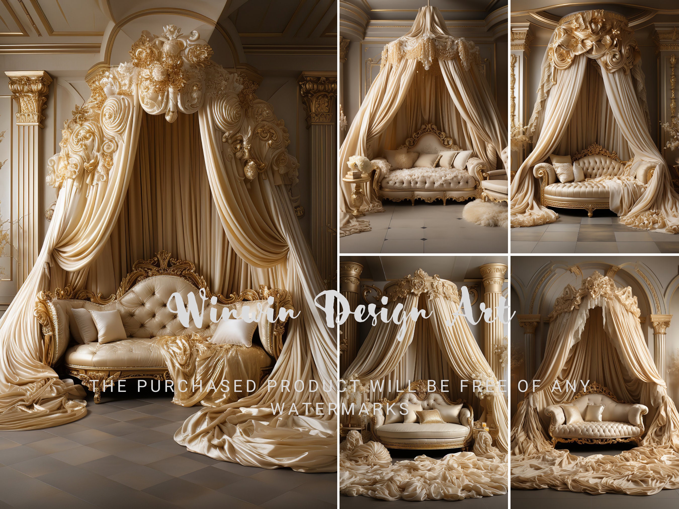 Regal Couch Digital Backdrops Royal Sofa Digital Background - Etsy