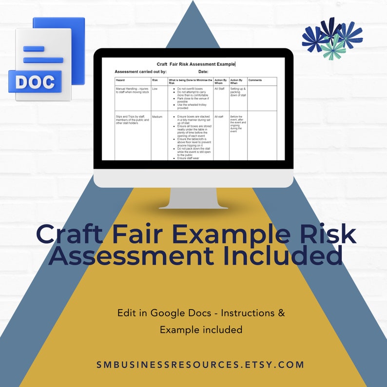 Risk Assessment Template for Small Businesses. Record and - Etsy UK