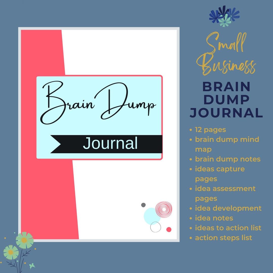 Brain Dump Journal, Brain Dump Printable, Get All Your Business Ideas ...