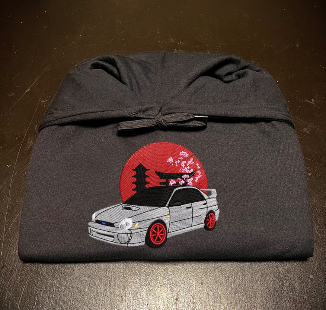 Subaru WRX STI JDM Embroidered Hoodie Japanese Sunset Cherry - Etsy