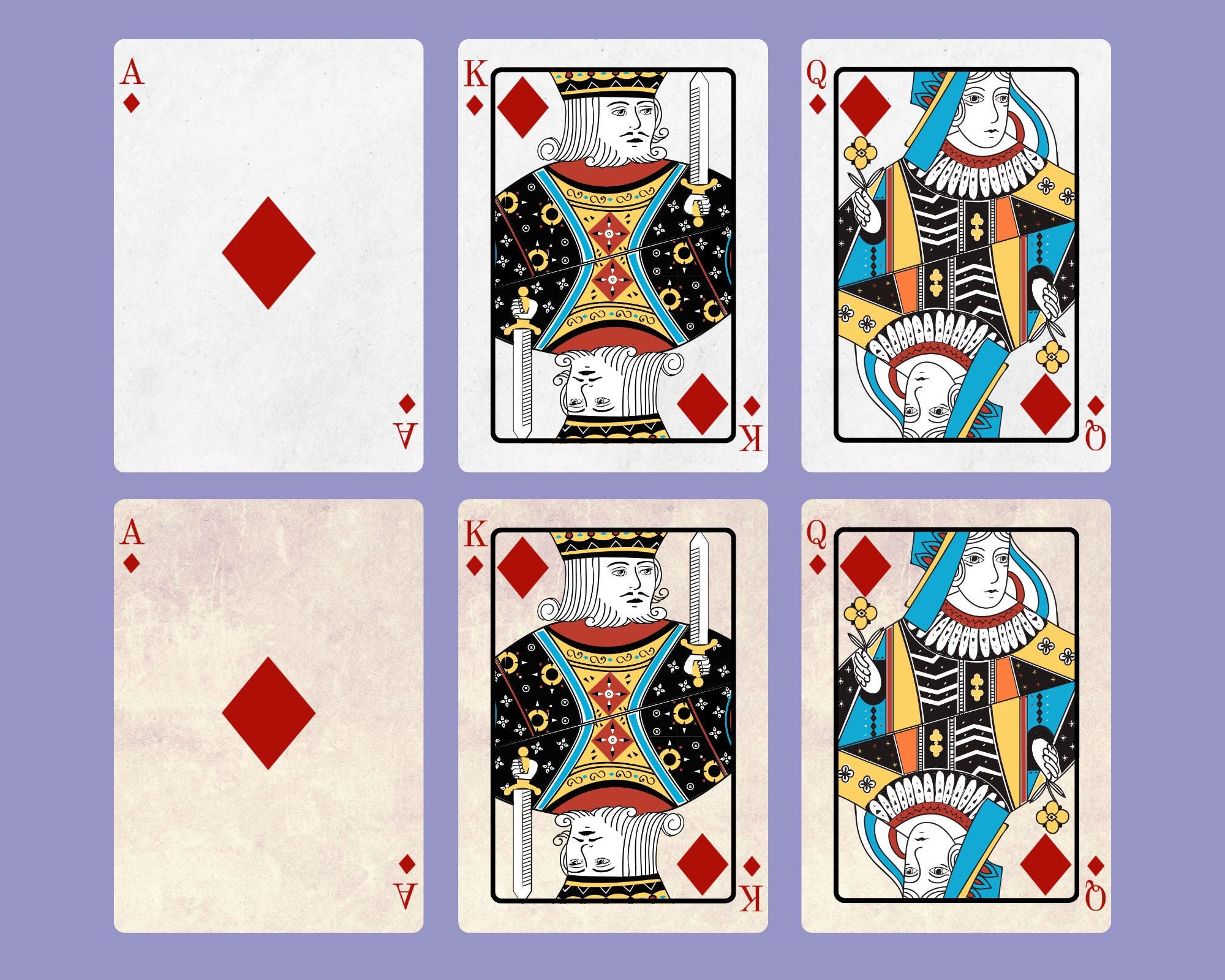 Playing Cards Template, Poker Cards Mockup, Custom Cards Ace Blank ...