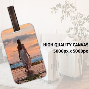 Sublimation Luggage Tags, Mockup, Luggage Tags Personalized, Leather ...