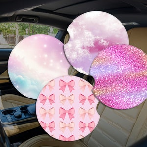 Coaster Template, Car Coaster Printify, Canva, Digital Mockup ...