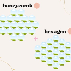 Picture Collage Frames Hexagon Honeycomb Templates Canva, Honey Comb ...