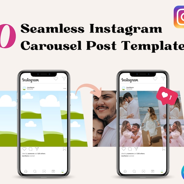 Seamless Carousel Instagram Template - Etsy