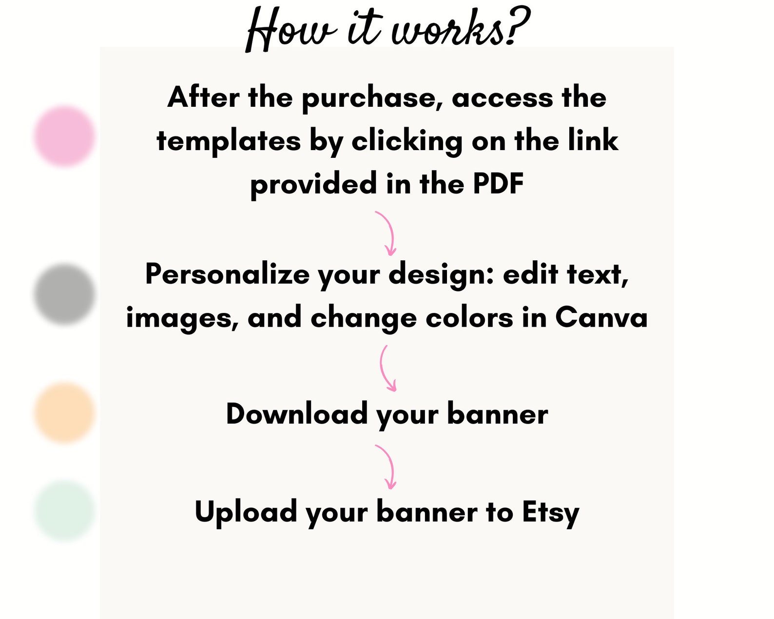 Pink Etsy Banner Templates Mockup Frames Canva Etsy Shop Cover Picture ...
