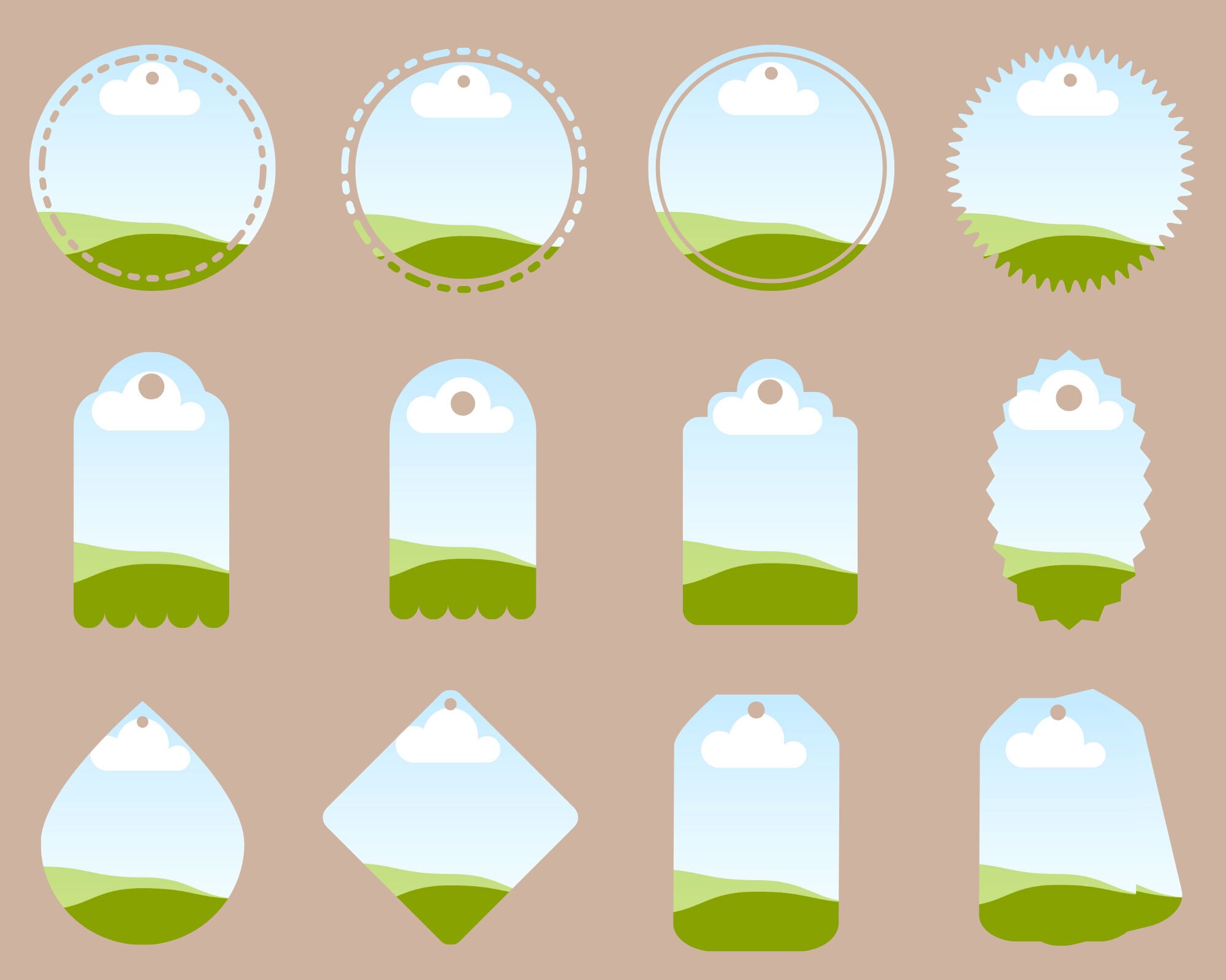 50 Custom Tags, Canva Tag Templates, Drag and Drop Your Image, Editable ...