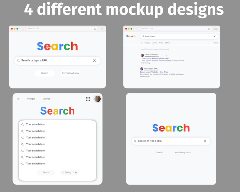 Google Search Template Search Engine, Canva Template, Browser Digital ...